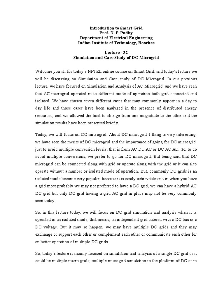 Simulation and Case Study of DC Microgrid PDF | PDF | Distributed ...