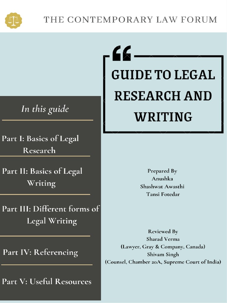 Guide To Legal Research and Writing | PDF | Citation | Note (Typography)