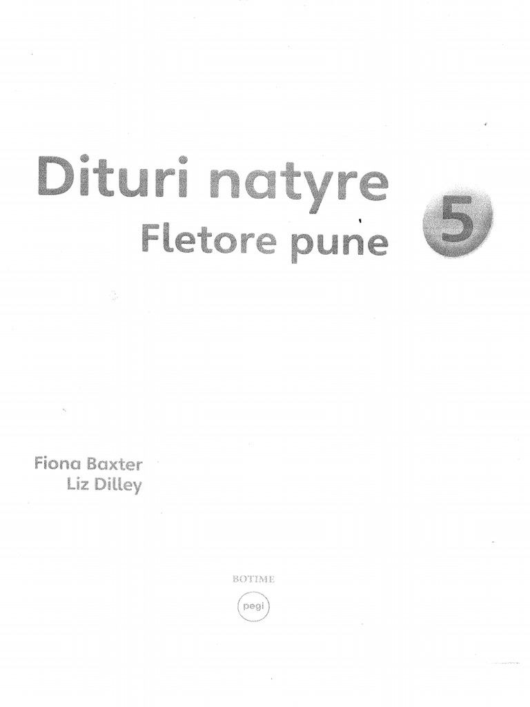 Fletore Pune Dituri Natyre 5 Pegi | PDF