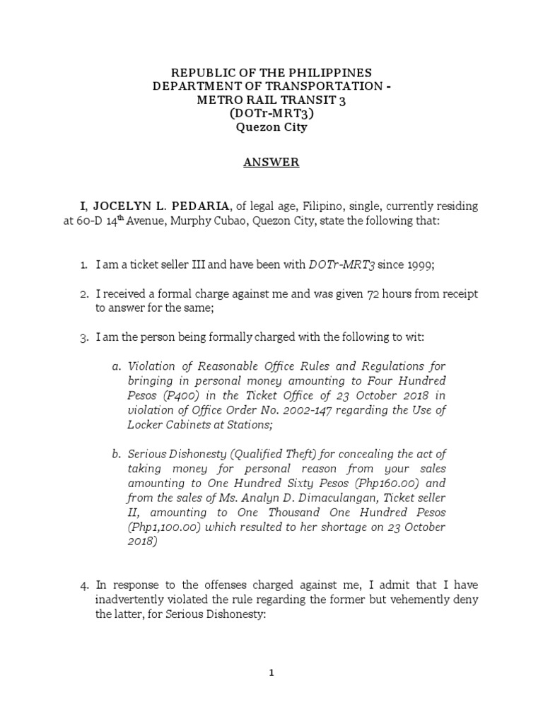 Verified Answer For DOTr MRT# | Download Free PDF | Government | Business