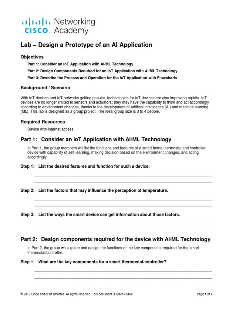 4.1.2.3 Lab - Design A Prototype of An AI Application PDF | PDF ...