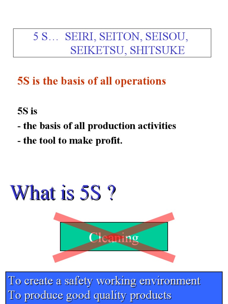 5 S Seiri, Seiton, Seisou, Seiketsu, Shitsuke: 5S Is The Basis of All ...