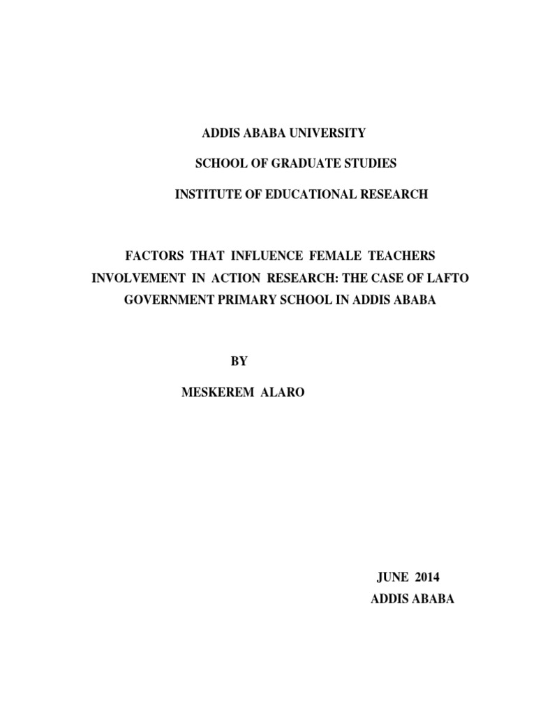 Meskerem Alaro PDF | PDF | Action Research | Reflective Practice