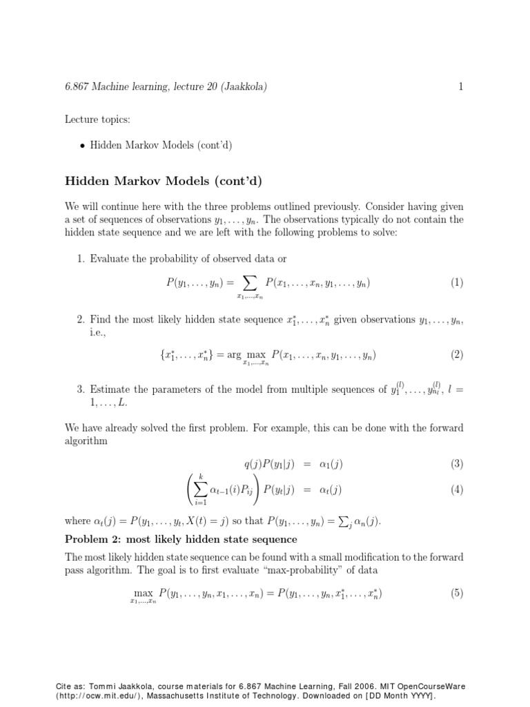 Lec20 PDF | PDF | Machine Learning | Cybernetics