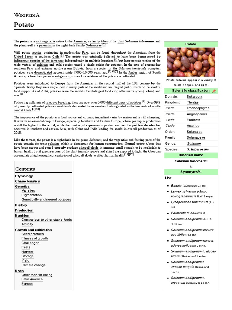 Potato | PDF | Potato | Organisms