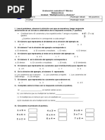Prueba Multiplicacion y Division 4 Basico | PDF | División (Matemáticas ...