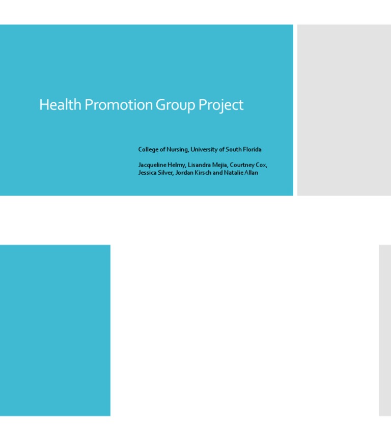 Group Project Healt Promotion | PDF | Self-Improvement