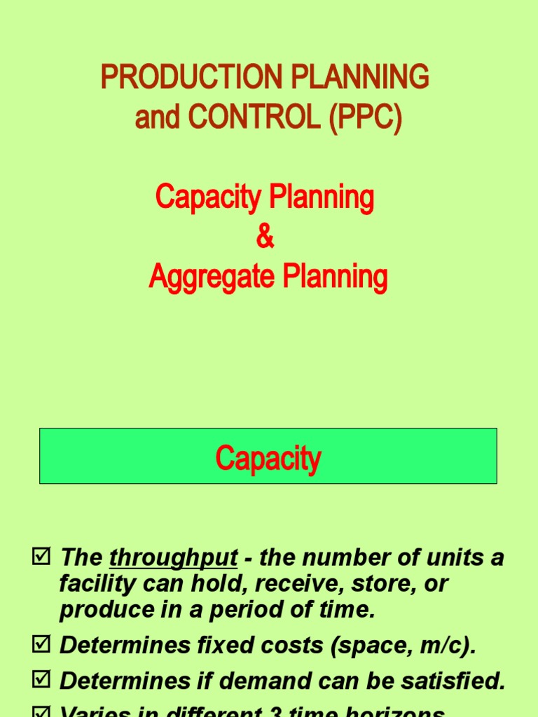 5b Capacity N Aggregate Planning v2 | PDF | Inventory | Demand