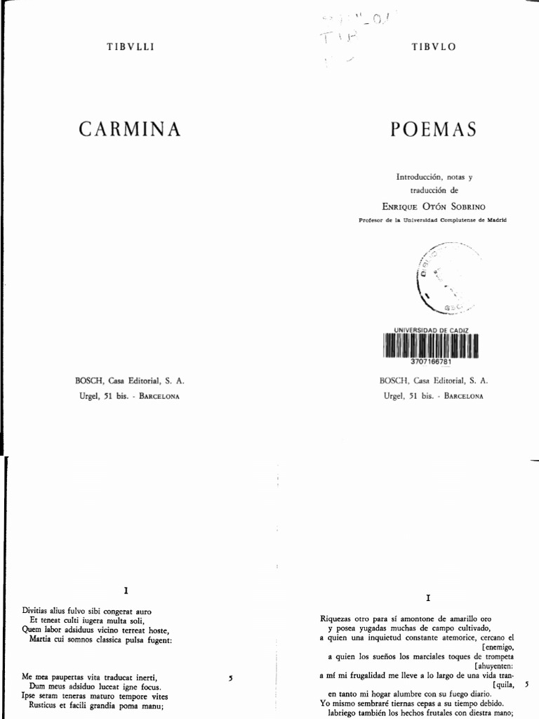 Tibulo 1,1 Texto | PDF