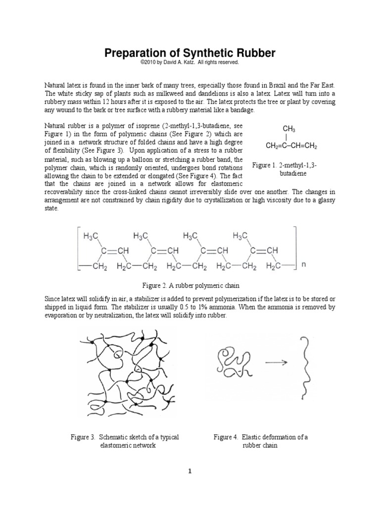 Synthetic Rubber PDF | PDF | Natural Rubber | Polymers