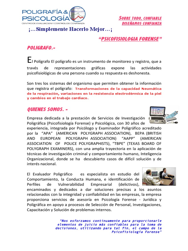 Poligrafía Forense: Detección de Mentiras | PDF | Polígrafo | Gestión ...