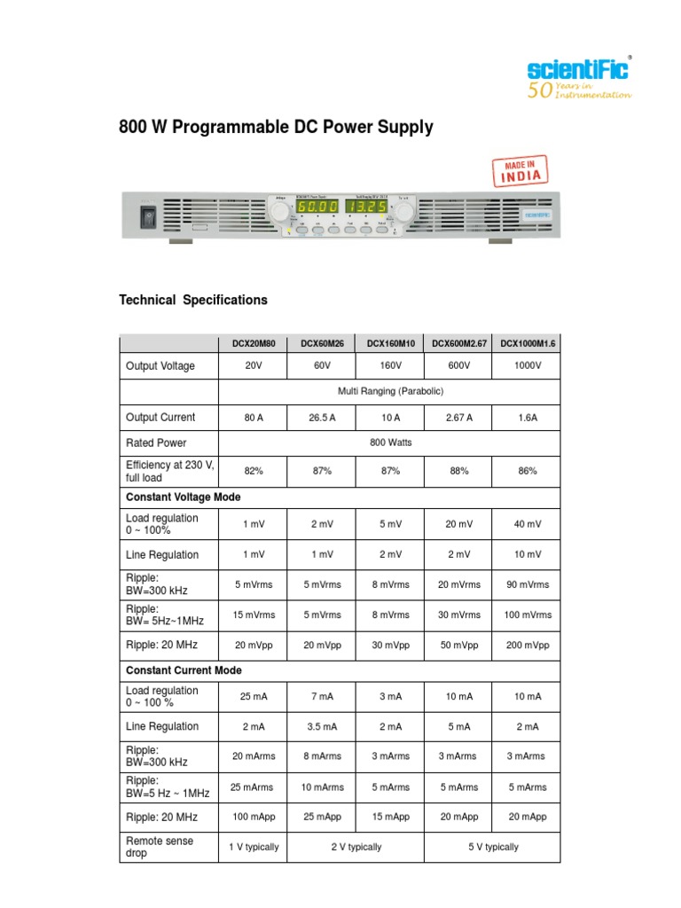 800w Programmable Power Supplies 736 PDF | PDF | Power Supply ...