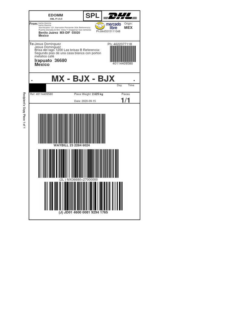 MX - BJX - BJX: Irapuato 36680 Mexico | PDF