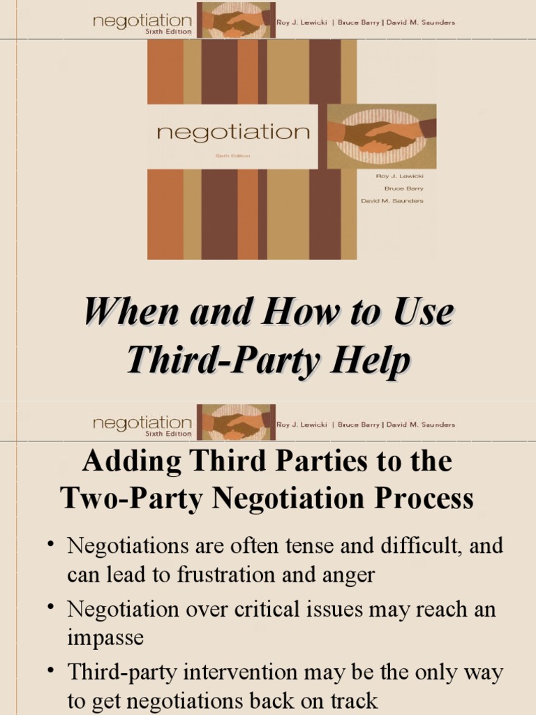 When and How To Use Third-Party Help | PDF | Alternative Dispute ...