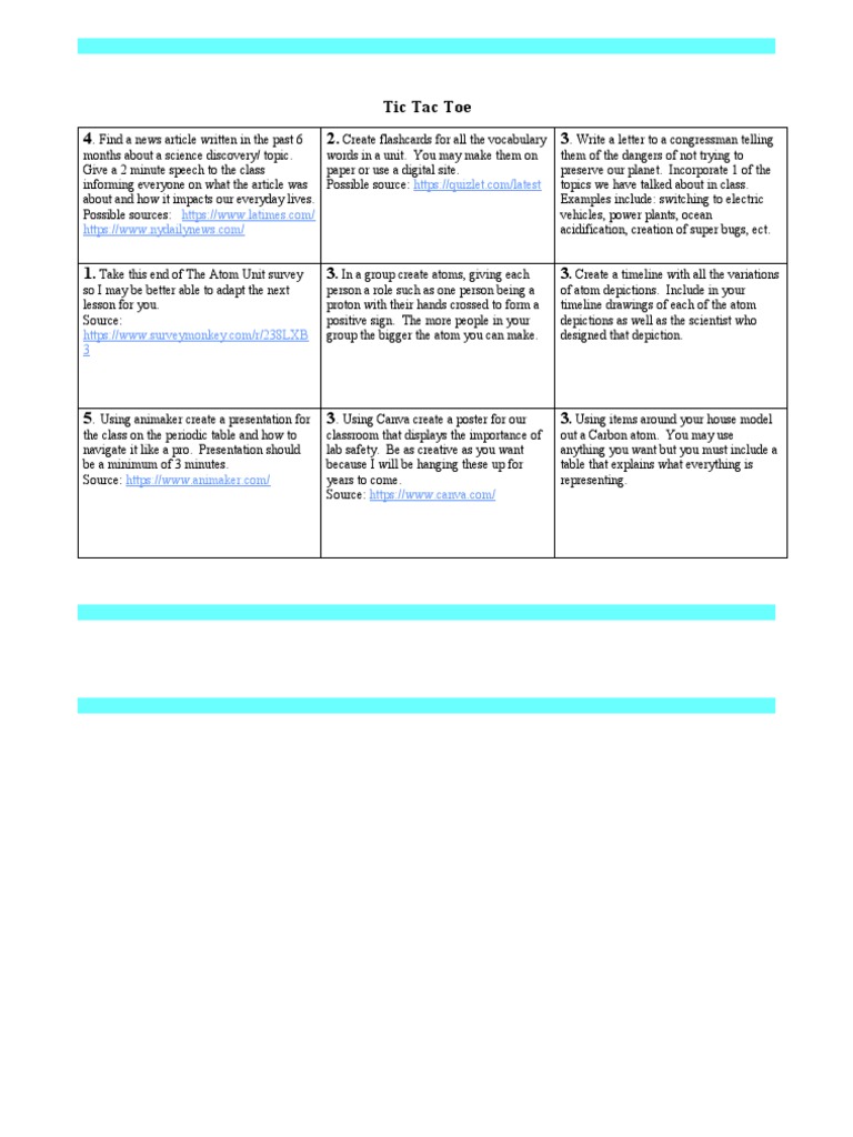 Atom Tic Tac Toe | PDF