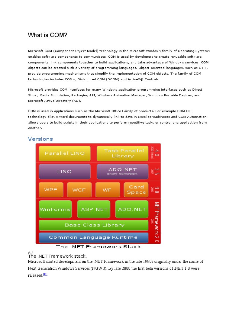 What is COM | Component Object Model | Microsoft Visual Studio