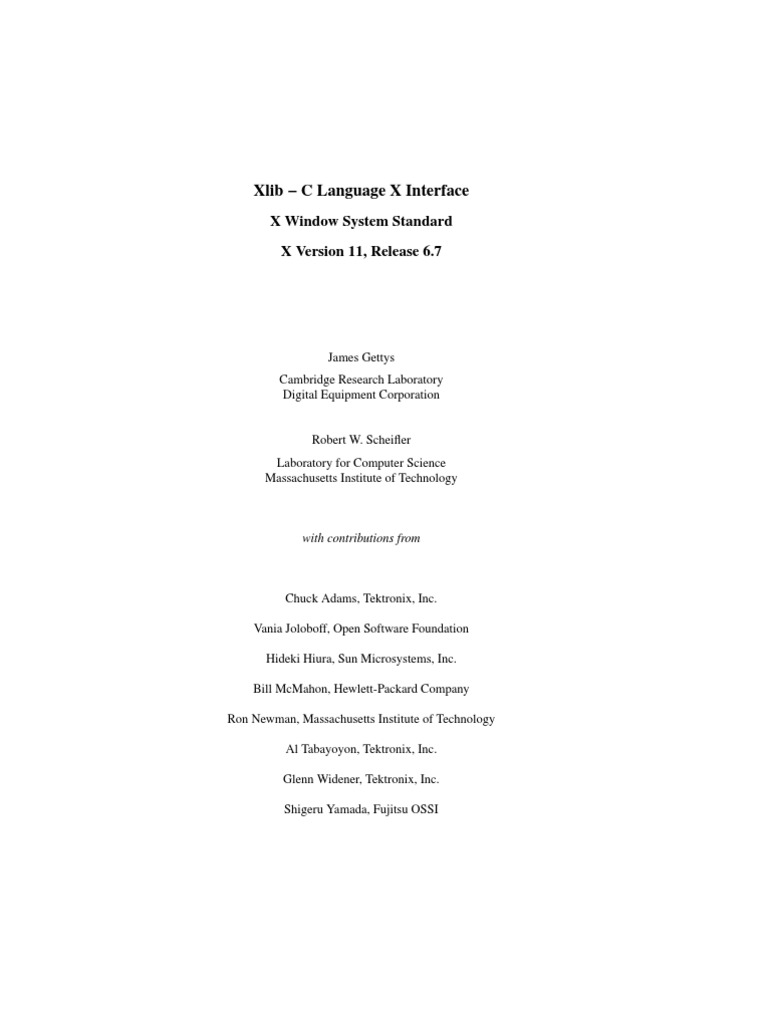 Xlib Pdf C Programming Language Parameter Computer Programming