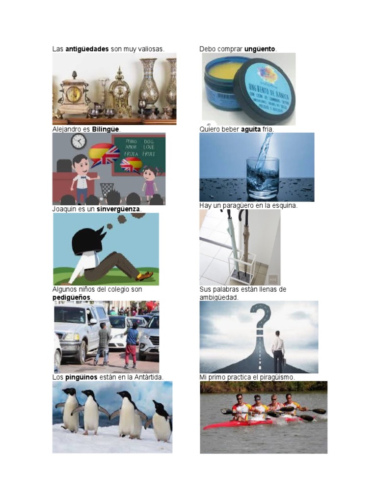 Oraciones Con Güe, Güi, Gue, Gui | PDF