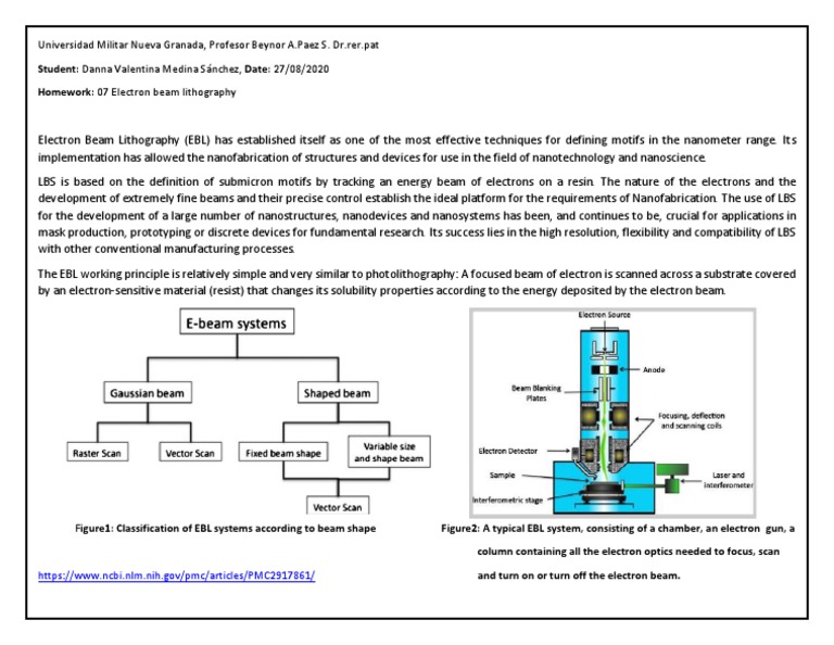 Electron Beam Lithography | PDF
