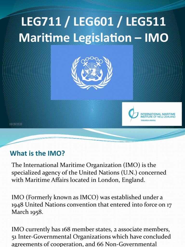 IMO - Powerpoint | PDF | Admiralty Law | Shipping