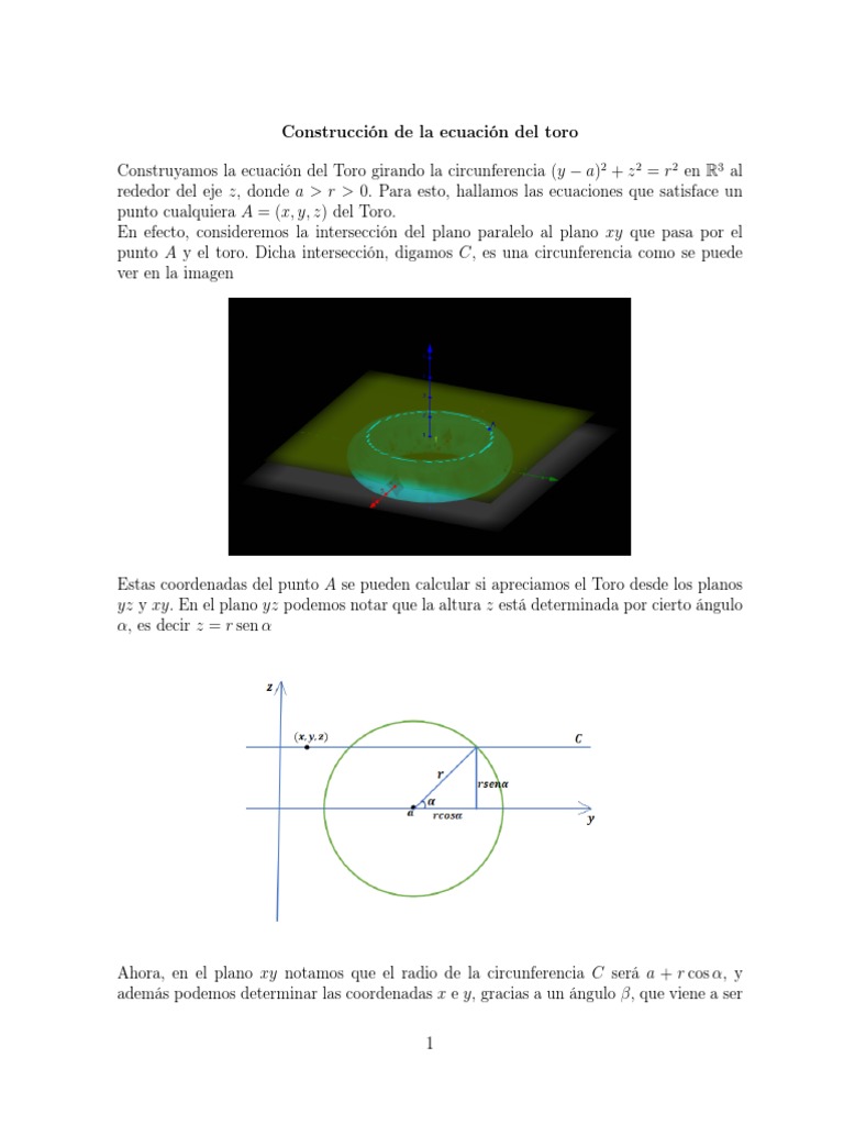 Toroide | PDF | Circulo | Geometría euclidiana