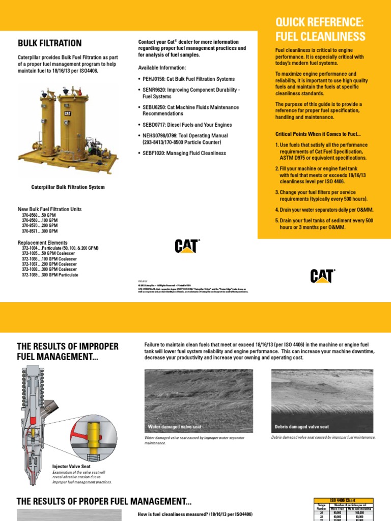 Quick Reference: Fuel Cleanliness: Bulk Filtration | PDF | Filtration ...