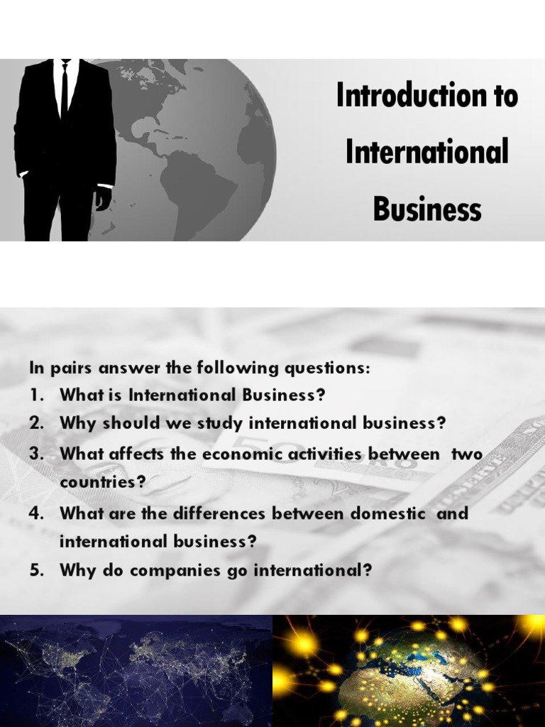 Introduction to International Business | PDF | Exports | Globalization