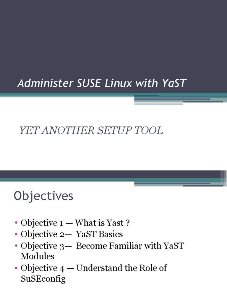 SUSE Linux Admin Guide with YaST | PDF | Software Engineering | Linux