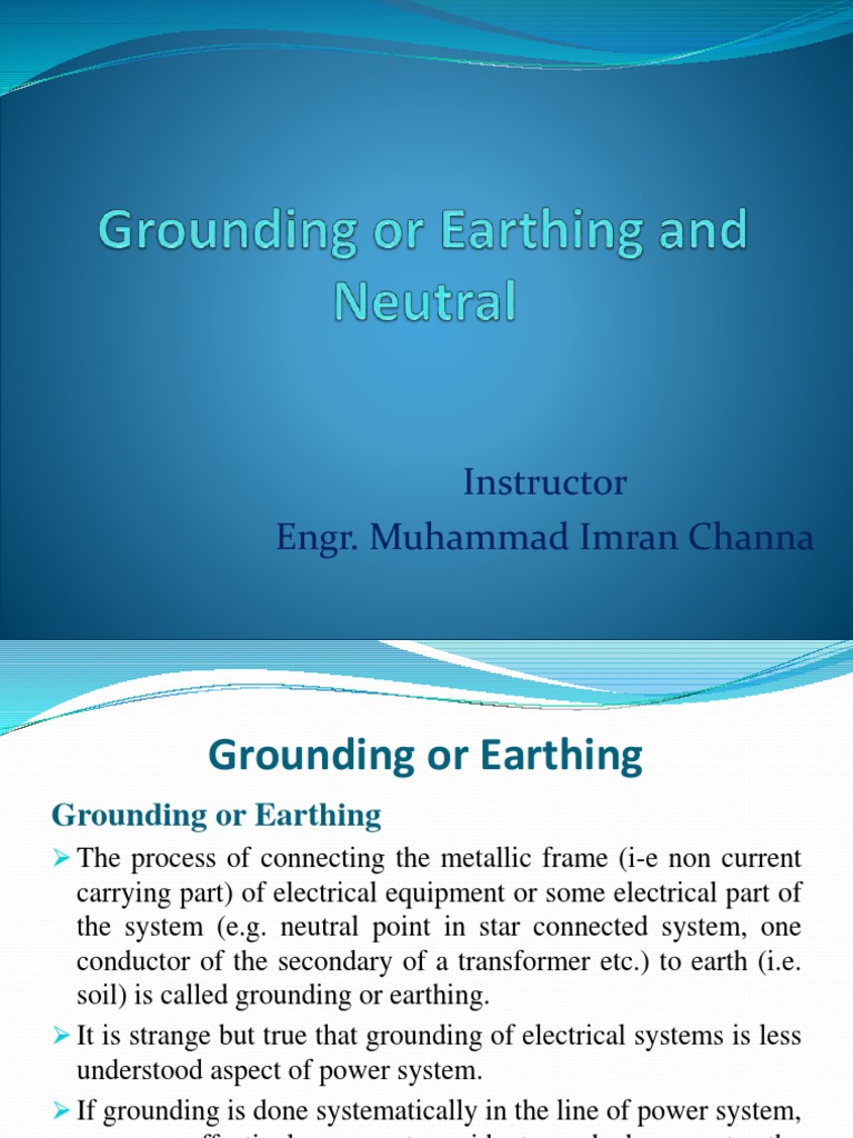 Grounding Neutral Earthing | PDF | Power (Physics) | Building Engineering