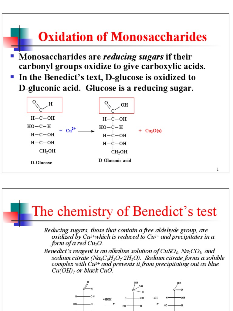 Oxidation and Reduction of Sugars | PDF | Redox | Ionic Bonding
