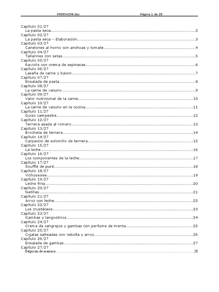 Recetas de Pasta y Carnes para Gourmets | PDF | Carne | Pasta