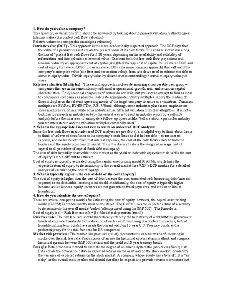 Technical Interview Questions - Menaka | PDF | Beta (Finance ... Technical Interview Questions - Menaka | PDF | Beta (Finance ...