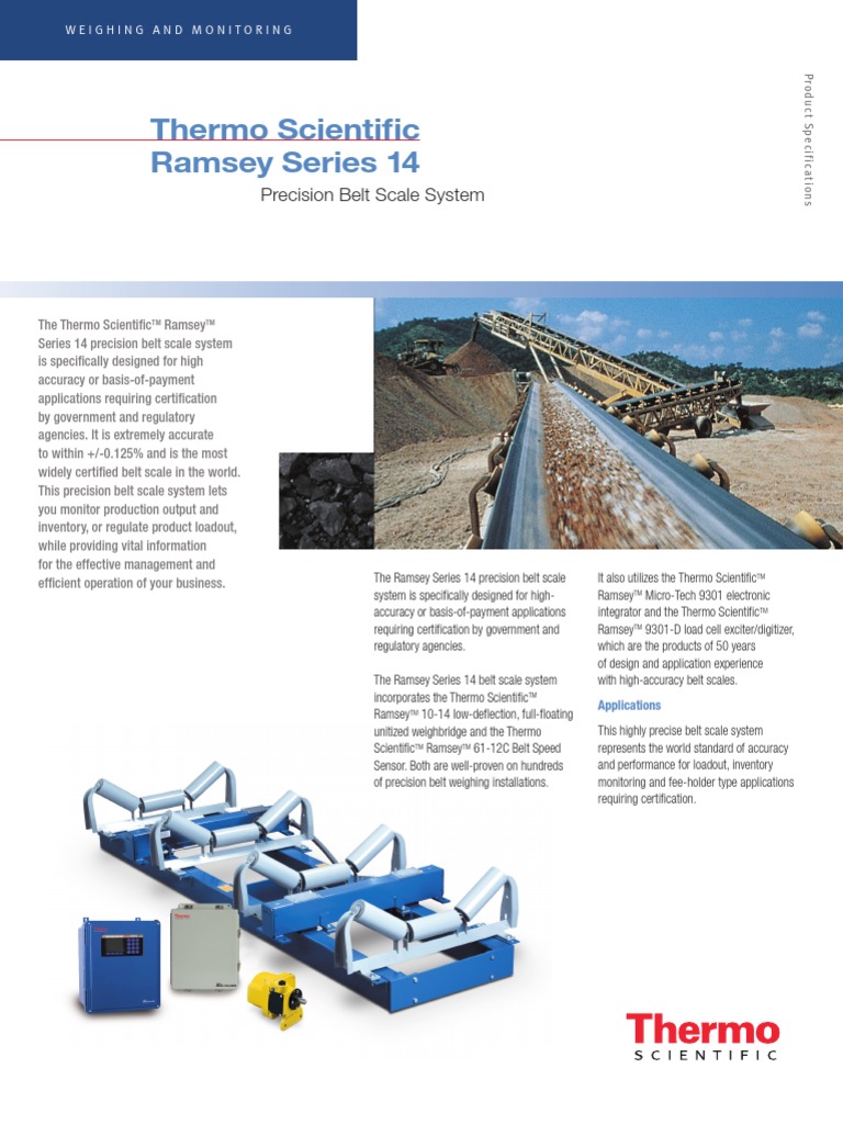 Thermo Scientific Ramsey Series 14: Precision Belt Scale System ...