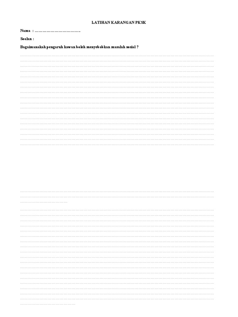 Latihan Karangan PKSK | PDF