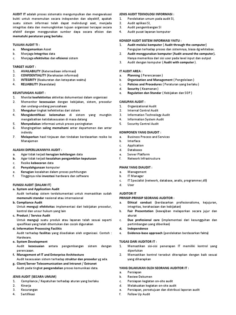 Memahami Audit IT dan Tujuannya | PDF | Bisnis