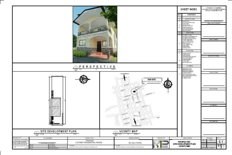 Site Development Plan Vicinity Map: Sheet Index | PDF | Real Estate Law | Architectural Elements