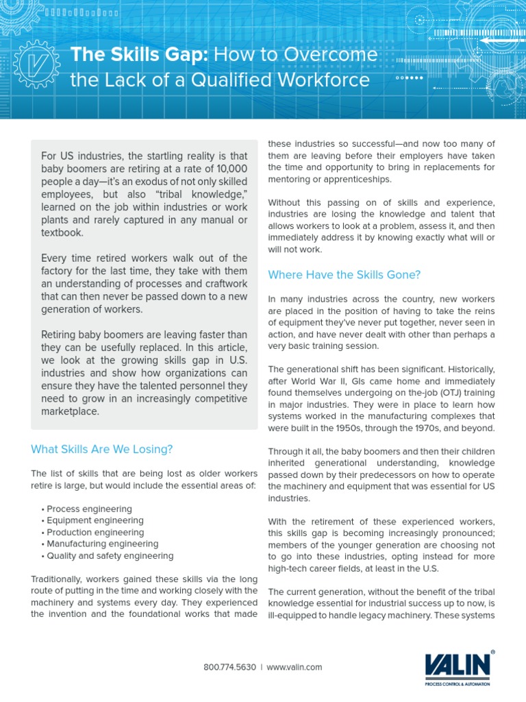 The Lack of A Qualified Workforce: The Skills Gap: How To Overcome ...