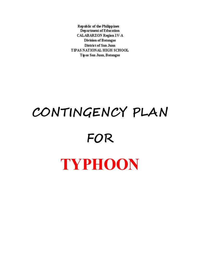 CONTINGENCY PLAN TYPHOON 2020 Tipas | PDF | Tropical Cyclones ...