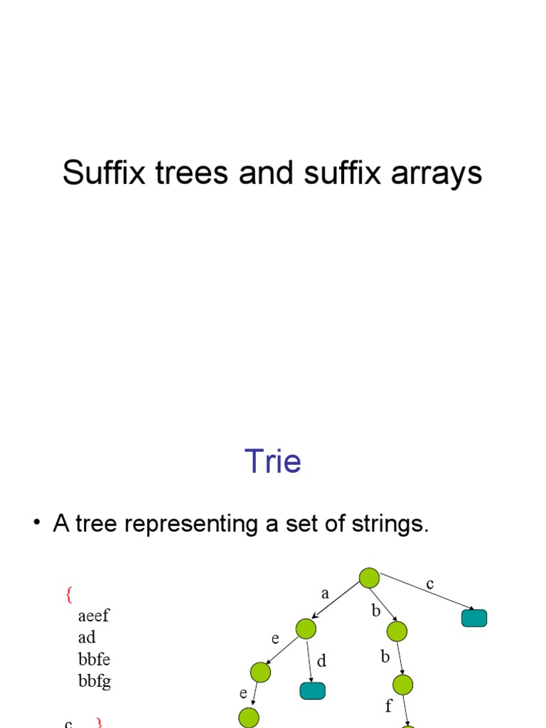 Suffix Trees and Suffix Arrays | PDF | Computer Data | Computer Science