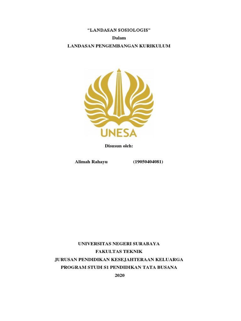 Makalah Landasan Pengembangan Kurikulum PDF | PDF | Ilmu Sosial | Sains & Matematika