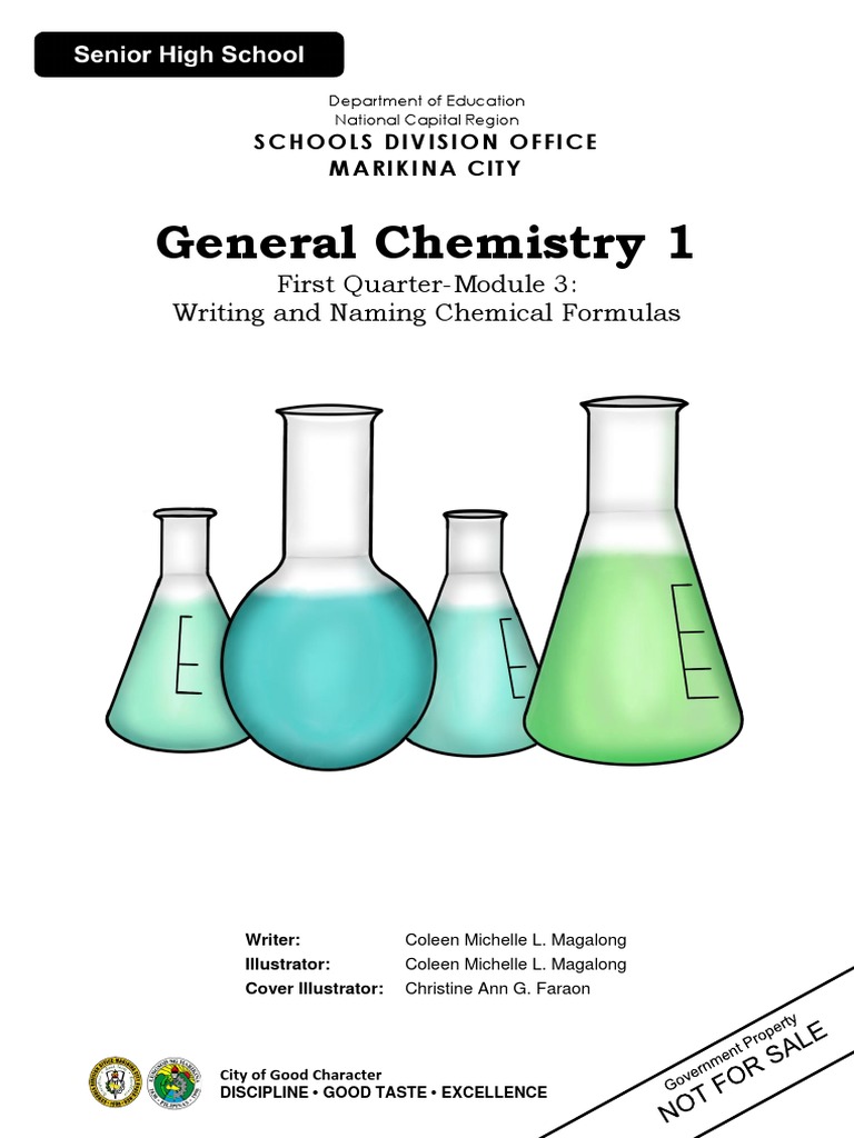 General Chemistry 1: First Quarter-Module 3: Writing and Naming ...