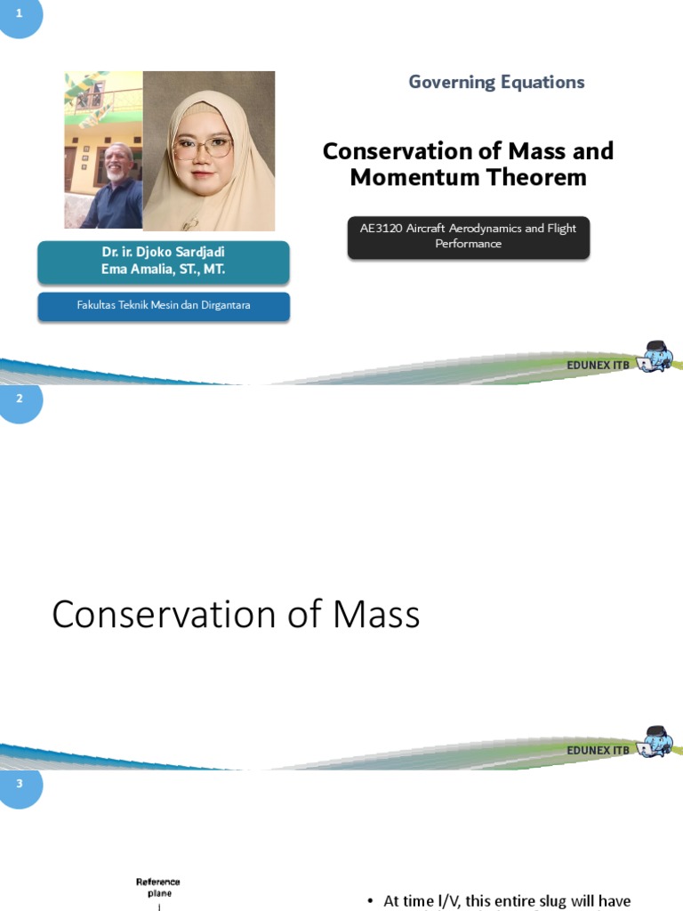 Fluid Mechanics Conservation of Mass and Momentum Theorem PDF | PDF ...