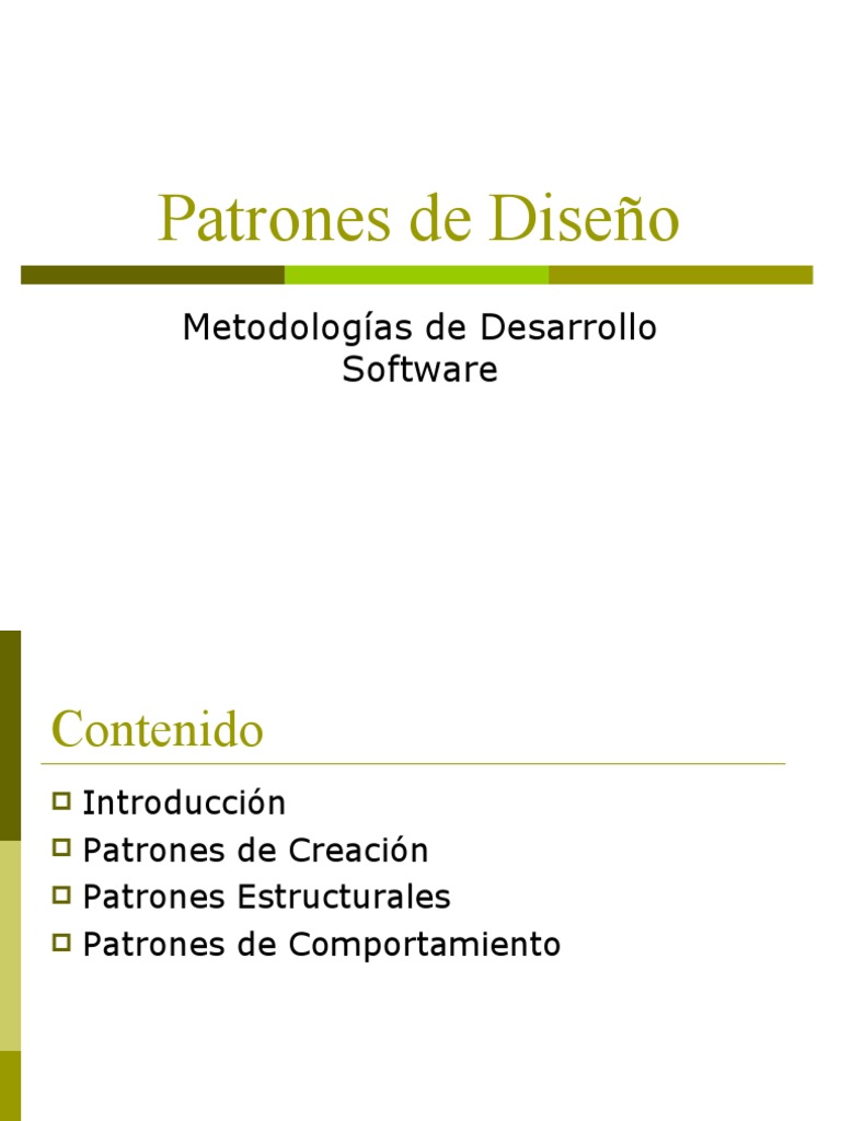 Patrones Diseño - Extendido | PDF | Diseño de software | Programación ...