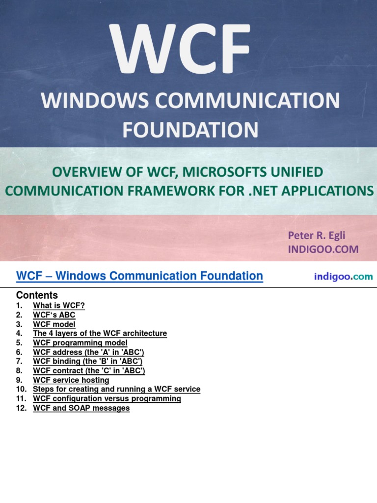 WCF PDF | PDF | Windows Communication Foundation | Telecommunications