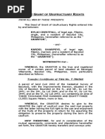 Sample Deed of Usufruct Over A Real Property | PDF | Deed | Land Lot