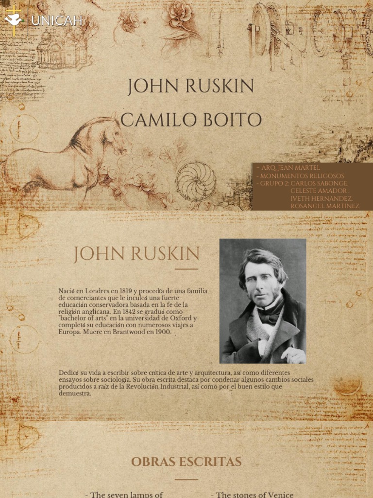 Juhn Ruskin y Camilo Boito | PDF | Artes (general) | Science
