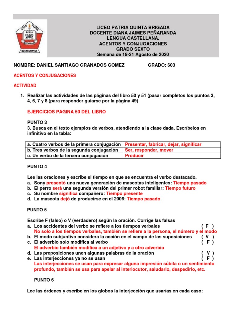 Acentos y Conjugaciones | PDF | Verbo | Adverbio