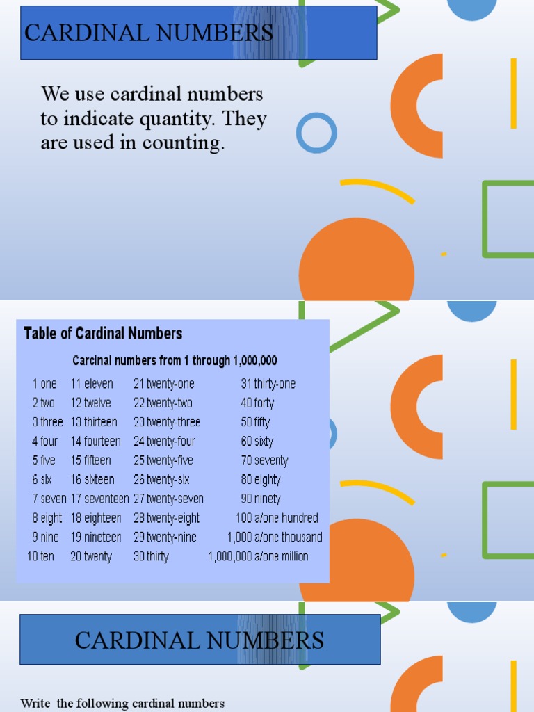 Cardinal and Ordinal Numbers: An Introduction to Number Systems | PDF