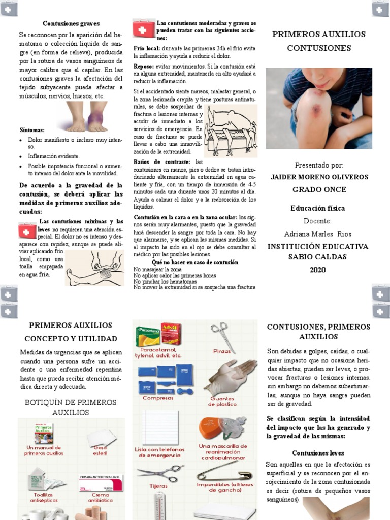 Folleto Primeros Auxilios Jaider Moreno | PDF | Primeros auxilios | Epidemiología