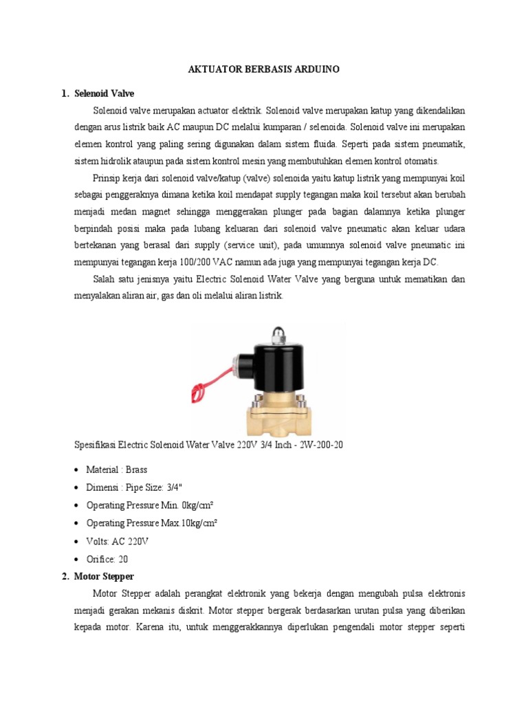 Aktuator Berbasis Arduino | PDF